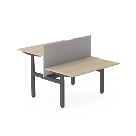 Flexframe duo-bureau 200 x 80 cm, elektrisch verstelbaar 67,5 - 130 cm ...